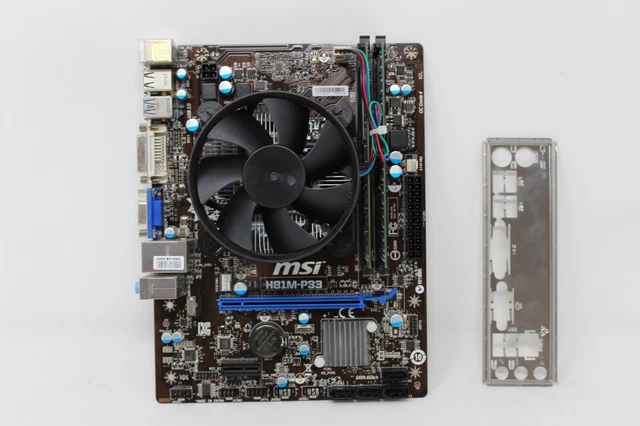 ASUS H81M-P-51 G3240 LGA1150 4GB DDR3 Motherboard Bundle With IO Shield ...