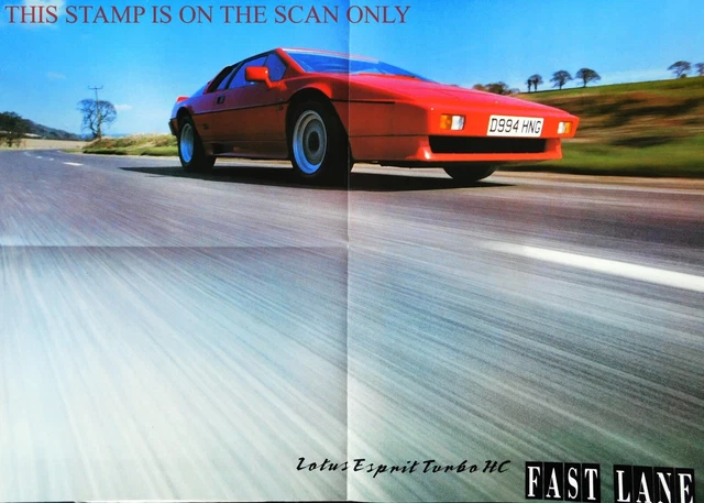 LOTUS 'ESPRIT TURBO HC' Sports Car Large Original 1987 Poster Print Ad ...