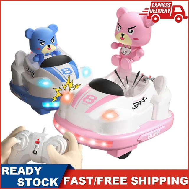 SET OF 2 RC Battle Stunt Cars Music Spray Light Ejecting RC Race Car ...