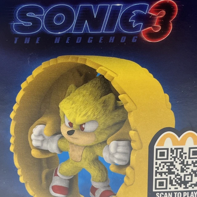 2024 MCDONALDS HAPPY Meal Toy Sonic 3 Sonic Yellow Roller #3 Canada ...