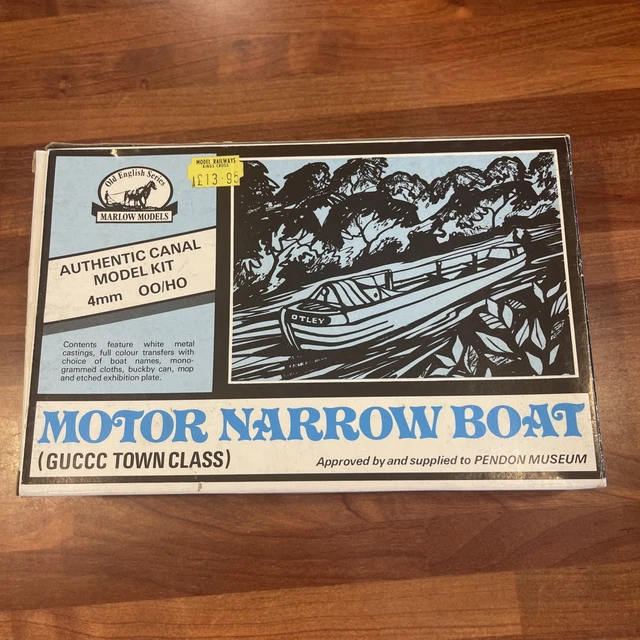MARLOW MODELS CANAL Model Kit 00/H0 Motor Narrow Boat Guccc Town Class ...
