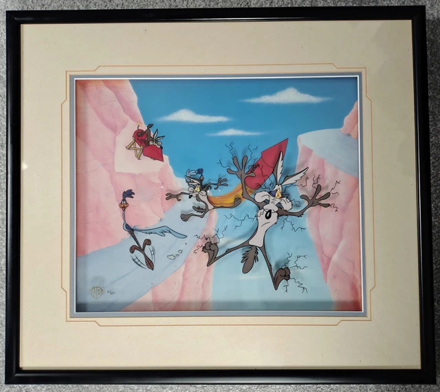 WARNER BROS 3D Road Runner Wile E Coyote “Coyote Under Glass" Ltd Ed ...