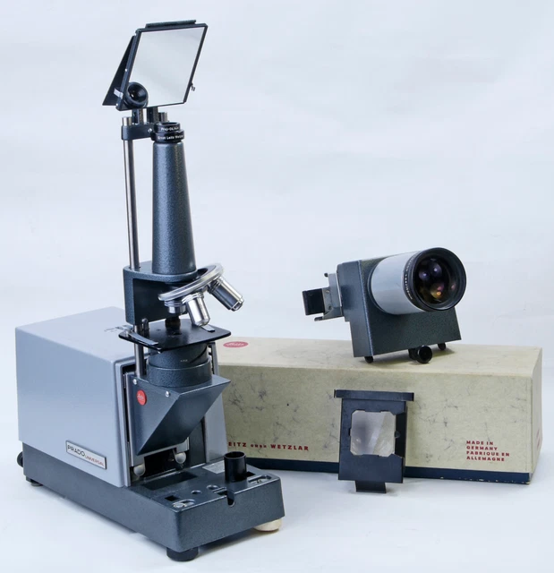 LEITZ PRADO UNIVERSAL + Mikroskop Mikrovorsatz B mit Klappspiegel ...