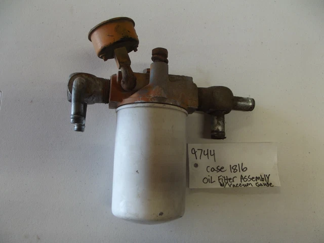 CASE 1816B 1816 1816C Skidsteer Oil Filter Assembly and Vacuum Gauge ...