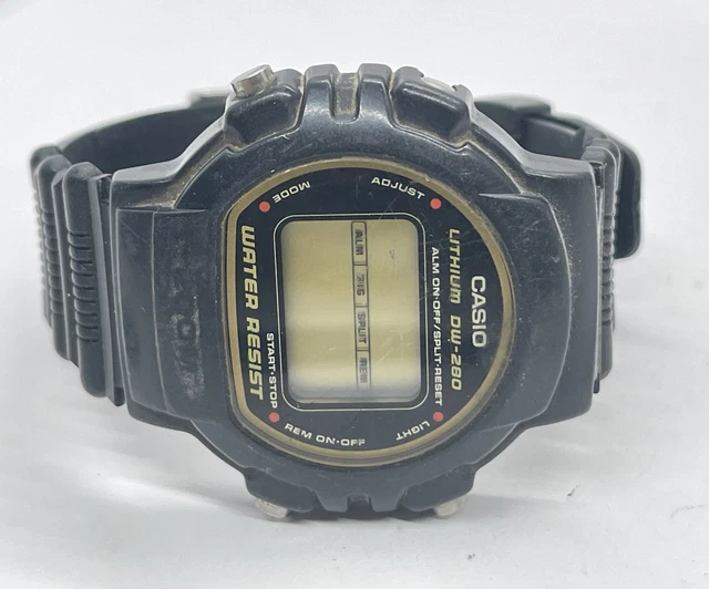 CASIO VINTAGE DIGITAL Watch LITHIUM DW-280 Module 1000 Dead Battery EUR ...