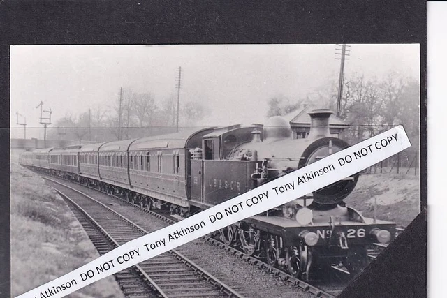 L.B. & S.C.R. - I3 Class 4-4-2T No. 26 Pullman Cars - Vintage Image ...