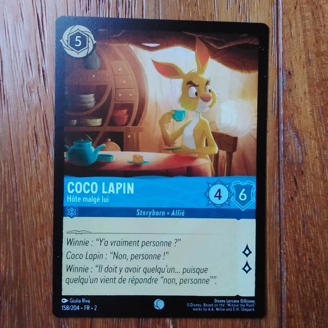 CARTE LORCANA TCG Disney Chapitre 2 Coco Lapin 158/204 Fr EUR 1,75 ...