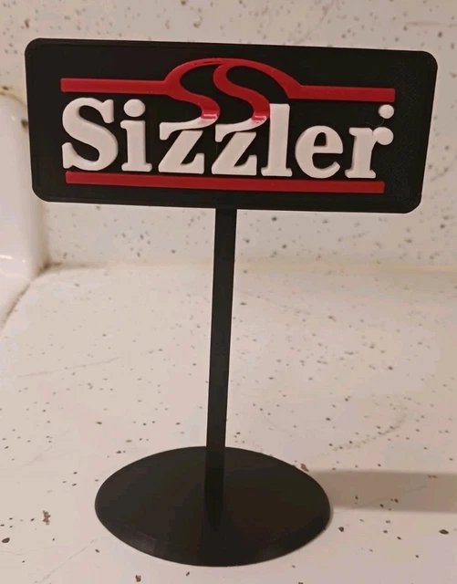 SIZZLER MINIATURE Restaurant Sign. 3d Printed. 5.5" Inches Tall. £14.90 ...