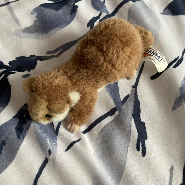 HANSA GINGER BROWN & White Hamster Soft Toy 7” Plush Excellent ...