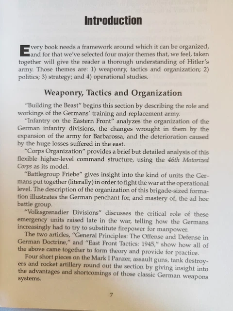 HITLER'S ARMY: THE Evolution and Structure of German Forces, 1933-45 A1 ...