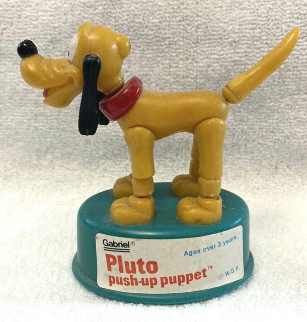 VINTAGE 1977 PLUTO Push Up Puppet Walt Disney Productions Gabriel Toy ...