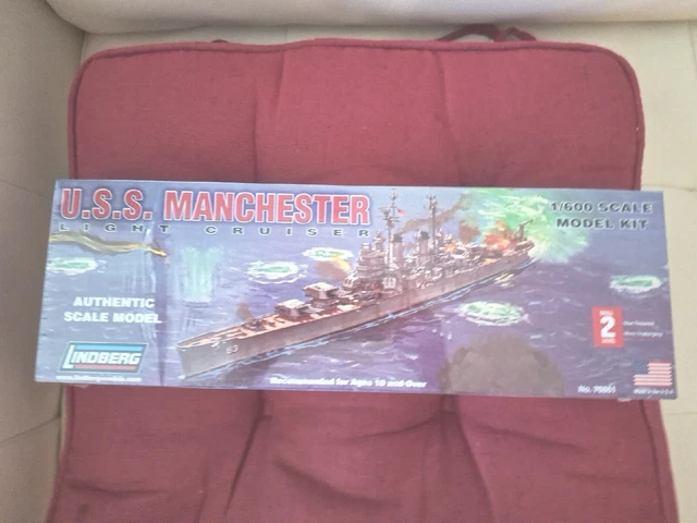 LINDBERG: U.S.S. MANCHESTER Light Cruiser Model Kit - 1:600 Scale EUR 9 ...