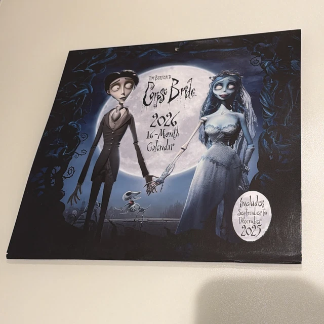 TIM BURTON’S THE Corpse Bride 2026 Calendar 16 Month Wall £9.99 ...