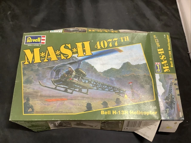 REVELL 1994 MASH 4077th Bell H-13H Helicopter 1:35 Model Kit #4334 ...
