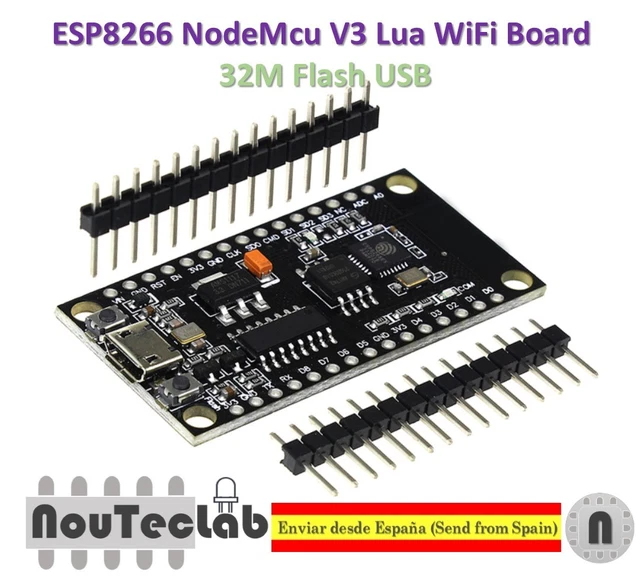 Esp8266 Nodemcu V3 Lua Wemos Wifi Module Memory 32m Flash Usb Serial