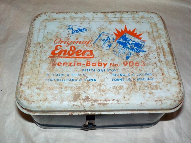 VINTAGE ENDERS BENZIN-BABY No.9063 SMALL PRESSURE CAMPING STOVE WITH ...