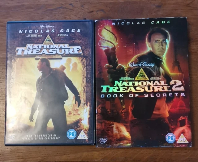 NATIONAL TREASURE 1 + 2 Book Of Secrets (DVD, 2005) Nicolas Cage ...
