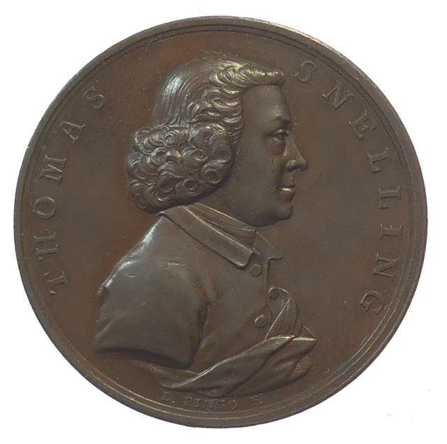 GROSSBRITANNIEN THOMAS SNELLING Numismatist Bronze 40mm Von Lewis Pingo ...