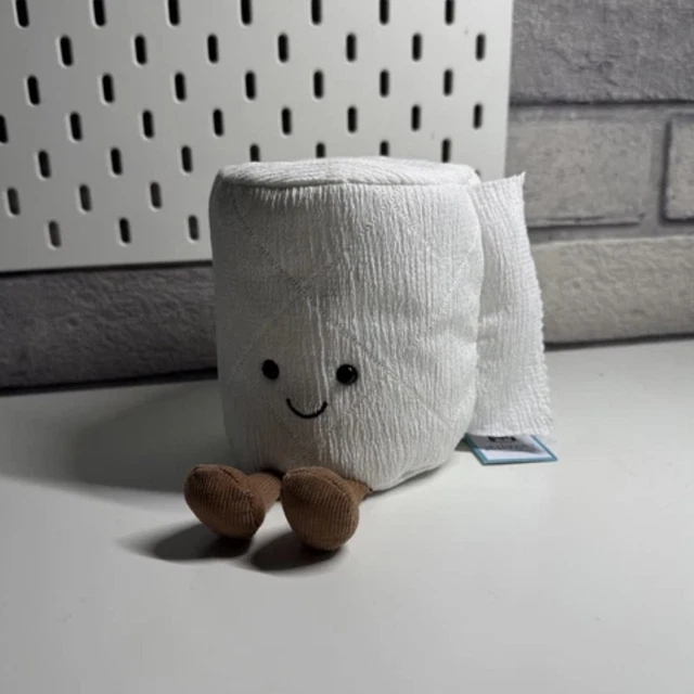 JELLYCAT AMUSEABLES TOILET Roll Plush - Rare & Genuine, Brand New With ...