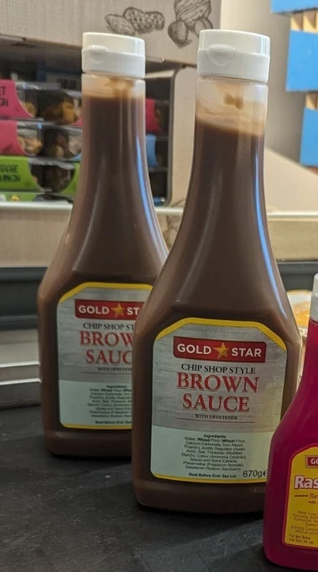 2 X 670G Goldstar Gold Star Scottish Chip Shop Brown Sauce (Expiry Date ...