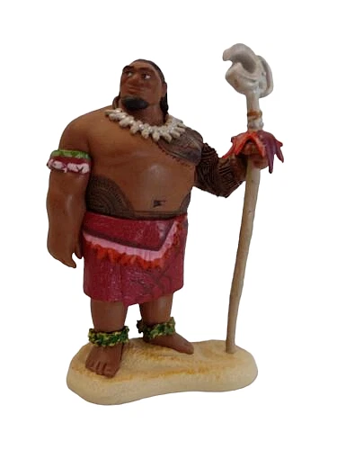 DISNEY MOANA FATHER Chief Tui 3.5" Figurine Cake Topper Play Toy PVC ...