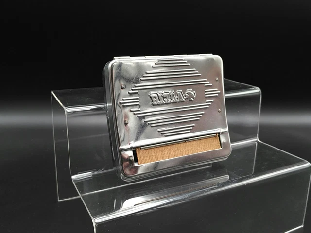 ORIGINAL VINTAGE RIZLA Cigarette Automatic Rolling Machine Tin £50.00 ...