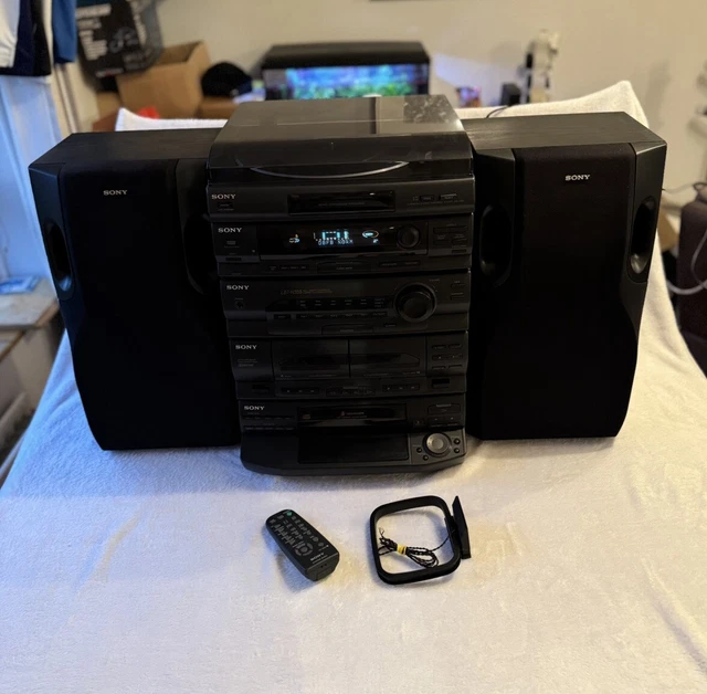 SONY LBT-N355 HI-FI System 5 CD Changer Cassette Radio & Turn-table £ ...