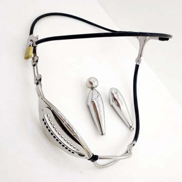 FEMALE FAUX LEATHER Adjustable Bondage Chastity Belt Device Restraint ...