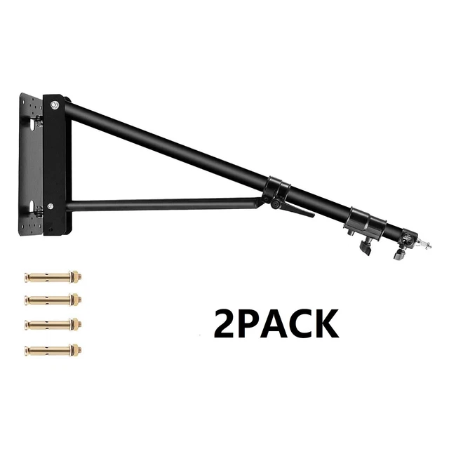 2PACK SELENS 71& Triangle Wall Mount Boom Arm Stand for Studio LED Ring ...