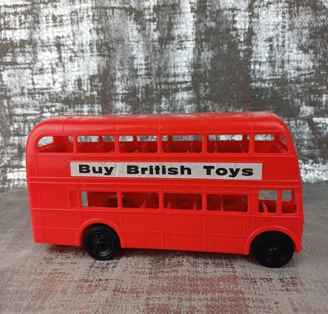 VINTAGE LONDON DOUBLE Decker Bus Model Toy Plastic Buy British Toys £14 ...