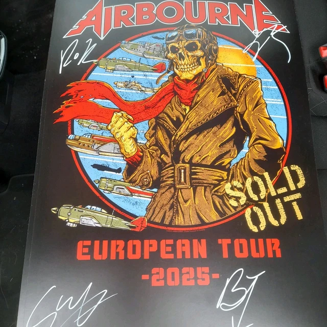 AFFICHE CONCERT AIRBOURNE signée(hand signed)2025 EUR 55,00 - PicClick FR