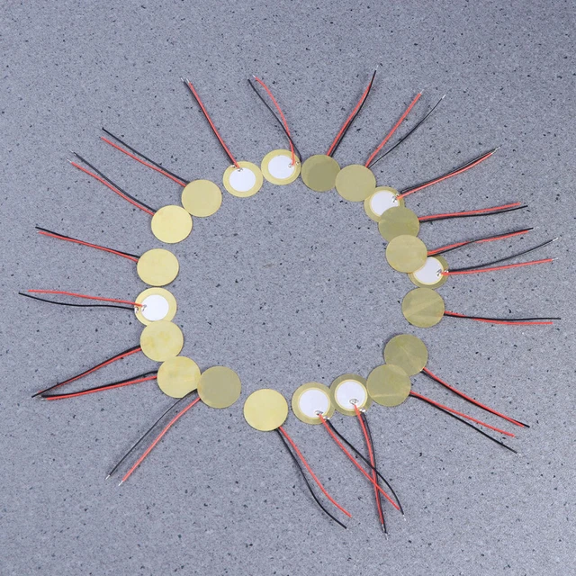 20 PCS TRANSDUCTEUR Piézoélectrique Diaphragme Micros Disque Piezo ...