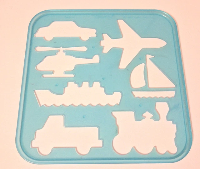 POCHOIRS TUPPERWARE POCHOIR art jouets supérieur voiture, bateau, avion ...