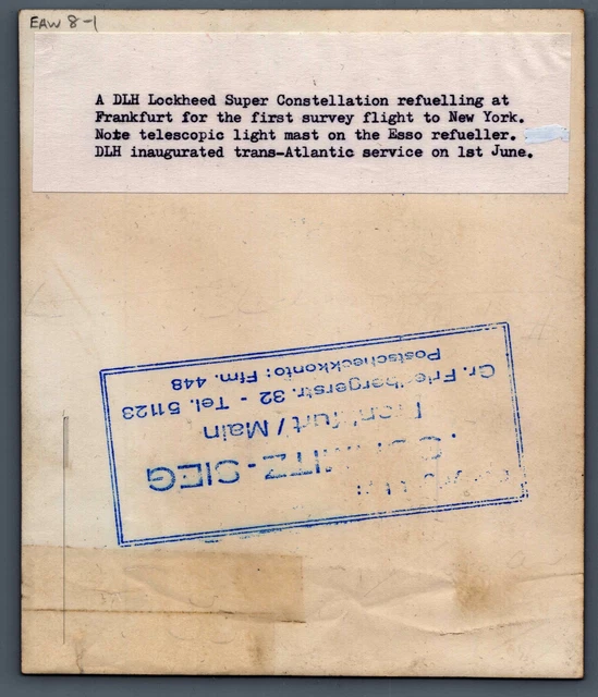 LUFTHANSA LOCKHEED SUPER Constellation Wing Tip Fuel Tank Original ...