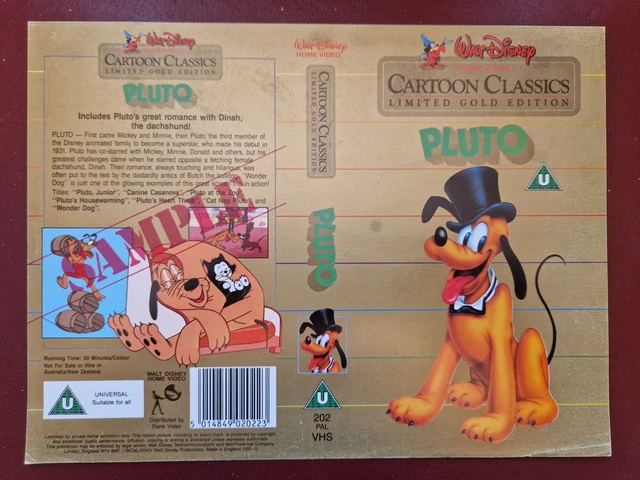 WALT DISNEY - Pluto - Cartoon Classics Promo Sample Video Sleeve/Cover #B15401 £1.99 - PicClick UK