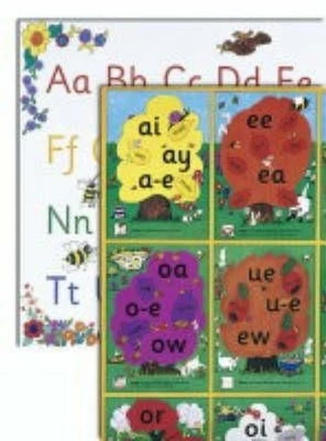 JOLLY PHONICS ALTERNATIVE Spelling & Alphabet Posters by Sue Lloyd NEW ...