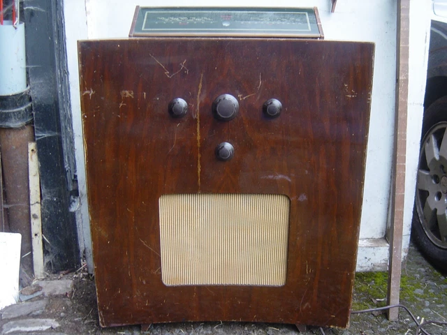 VINTAGE WIRELESS RADIO Murphy A188c Baffle speaker console 2 waveband ...