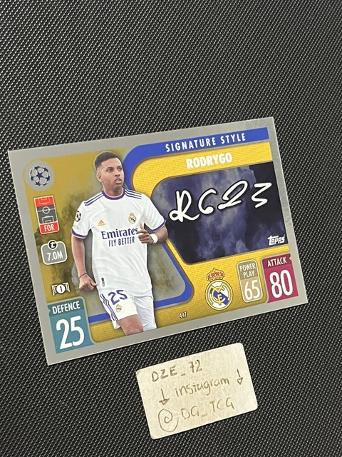 RODRYGO - 21-22 TOPPS MATCH ATTAX - #447 - Signature Style - Real ...
