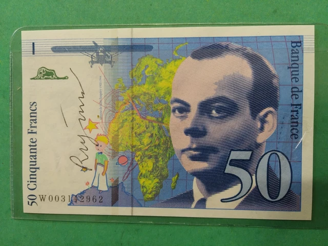 RARE BILLET DE 50F St Exupéry signé par Roger Pfund , comme neuf EUR ...