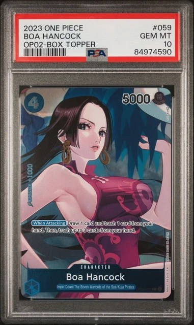 ONE PIECE BOA Hancock Box Topper OP02-059 Paramount War PSA 10 EUR 55,00 - PicClick IT