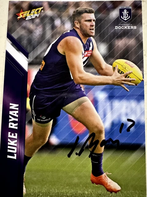 LUKE RYAN **HAND-SIGNED** Fremantle Dockers 2024 Select Card $13.00 ...