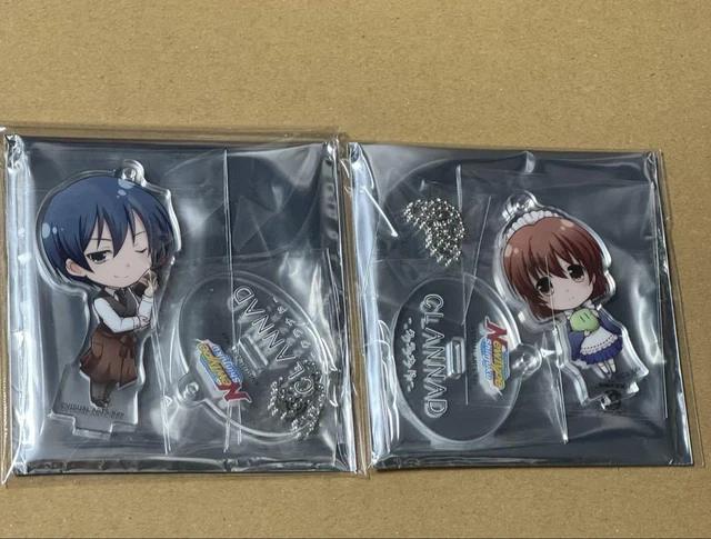 CLANNAD COLLABORATION CAFE Ushio Yoshino Supporto acrilico Nuovo tipo ...