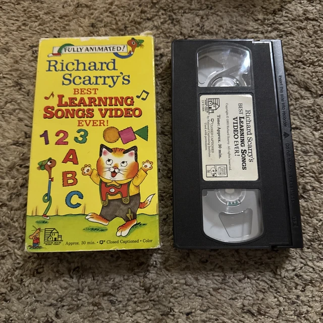 RICHARD SCARRY'S BEST Learning Songs Ever Vhs Video 1993 £12.61 ...