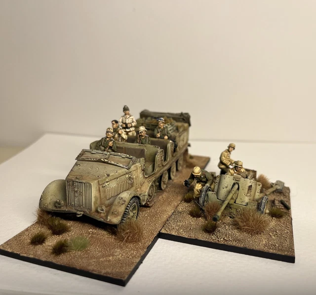 28MM PERRY MINIATURES WW2 German Afrika Korps SdKf 9 Famo And Pak 38 ...