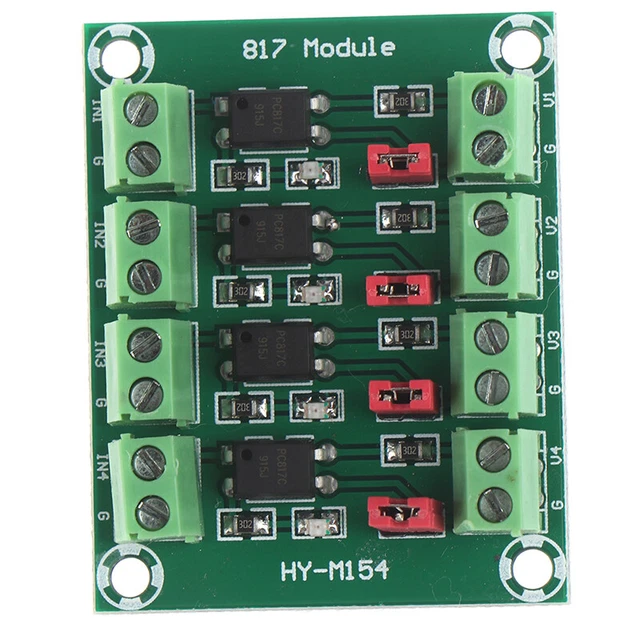 PC817 4-CHANNEL OPTOCOUPLER Isolation Module Voltage Converter Mod zqJ ... PC817 4-CHANNEL OPTOCOUPLER Isolation Module Voltage Converter Mod zqJ ...