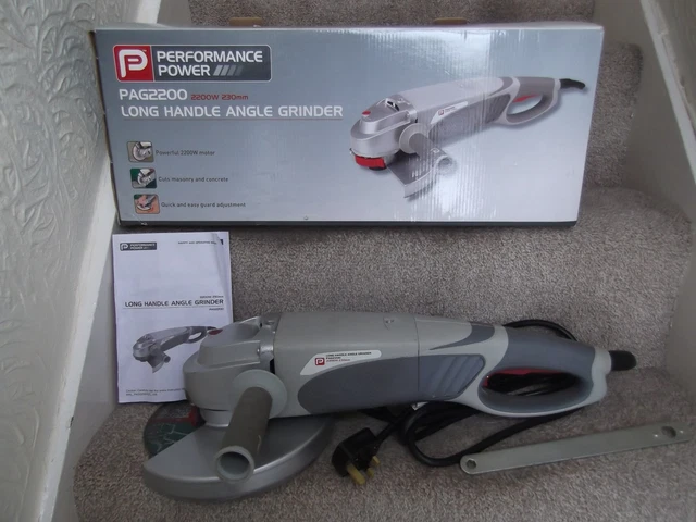 PERFORMANCE POWER PAG2200 long handle angle grinder 240v 230MM.COLLECT ...