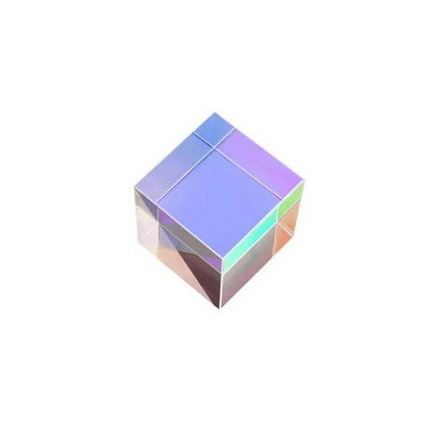 OPTICAL GLASS RGB Prism X-CUBE Physics Teach Toy Light Cube Decoration ...