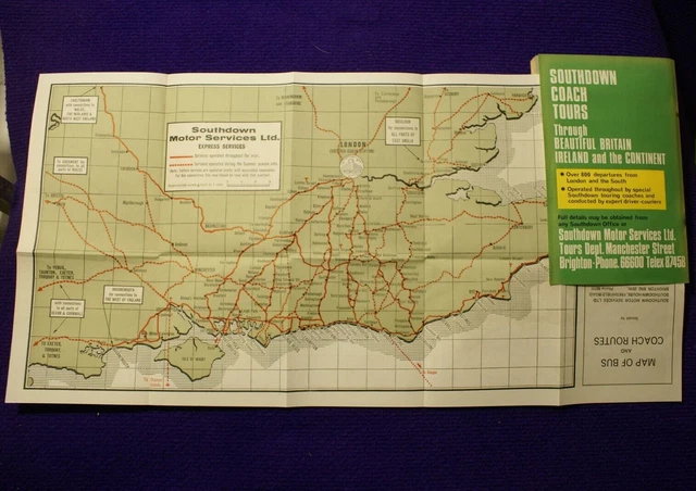 SOUTHDOWN BUS COACH Transport Timetable Route Map West Sussex Edition 6 ...