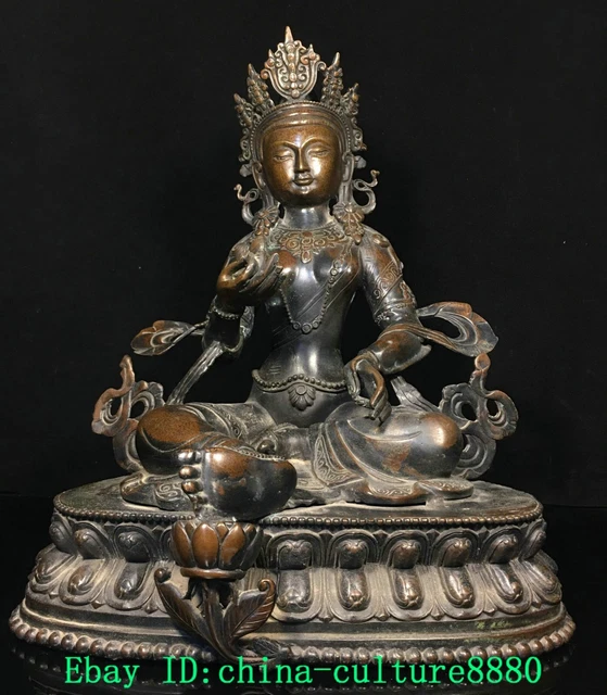 17 &BOUDDHISME TIBÉTAIN cuivre pur vert déesse Mahayana gokdo EUR 666,00 - PicClick FR