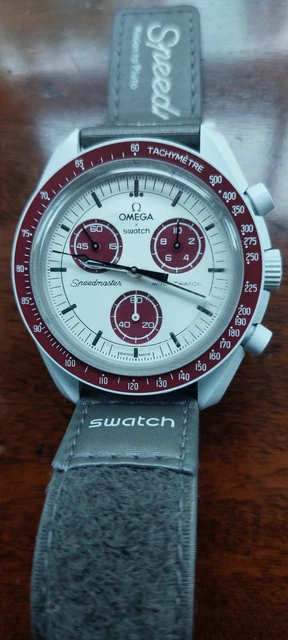 OMEGA X SWATCH Speedmaster MoonSwatch Light Cool Grey Men's Watch ...